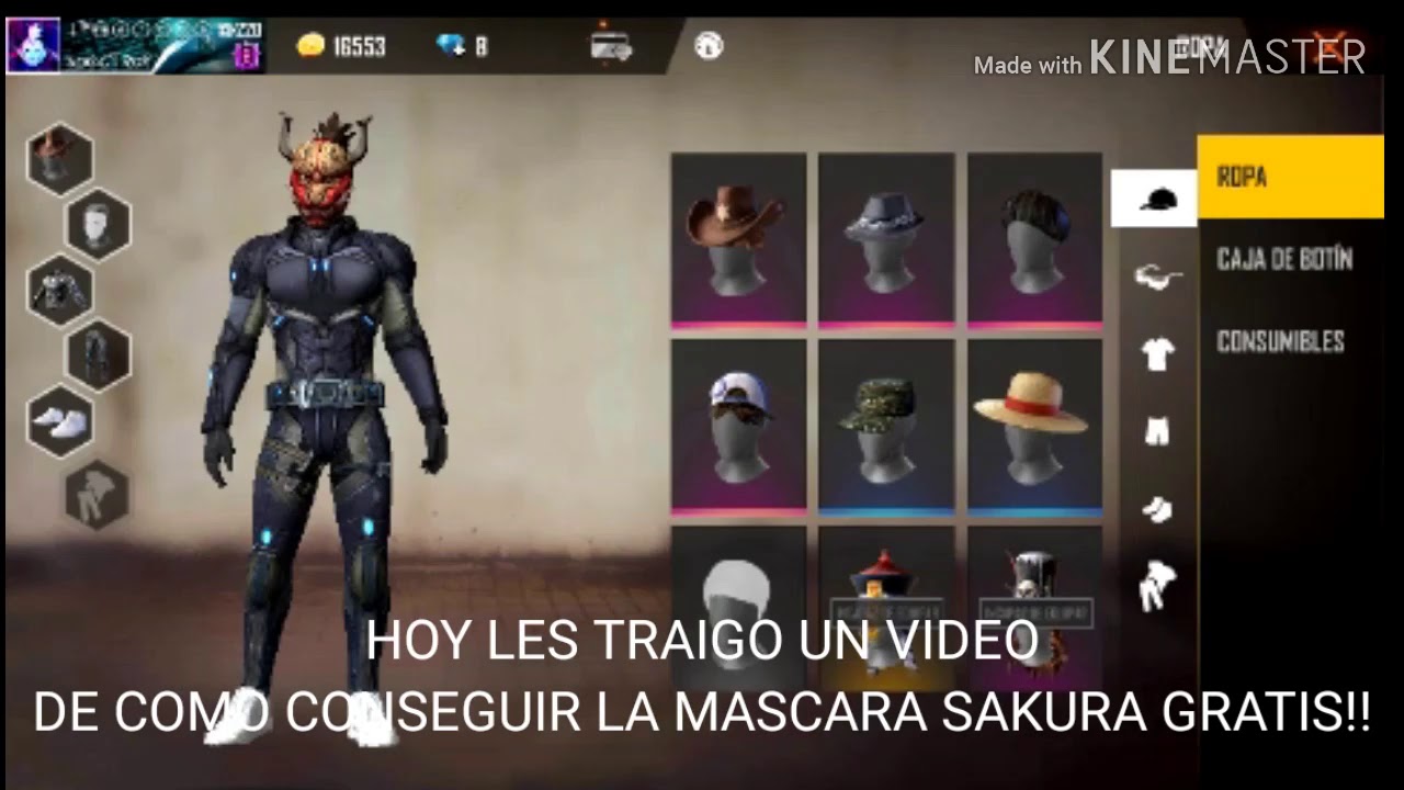 Como obtener gratis la mascara SAKURA/MACOS FF/FREE FIRE - YouTube