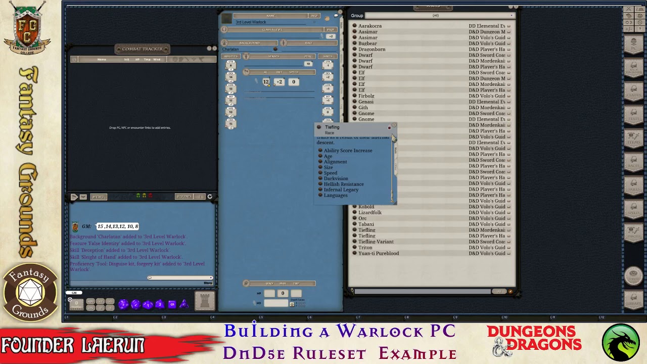 FGC Presents: How to Build a Warlock Character with Fantasy Grounds VTT ...