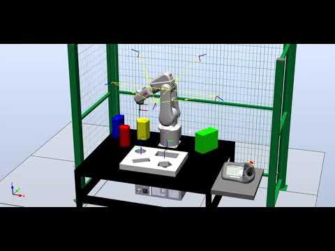 RobotStudio - Robotic arm sorting shapes - YouTube