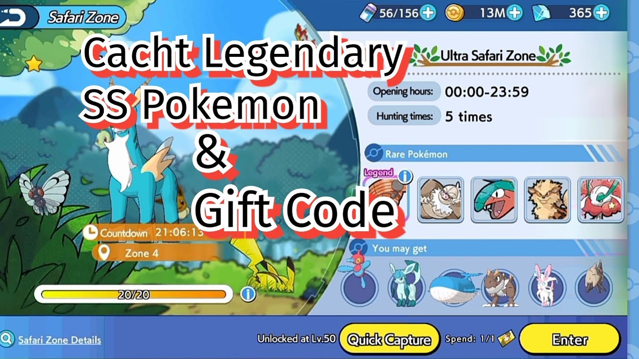Cacht Legendary SS Pokemon & New Gift Code - Infinite Legends / Petmon ...
