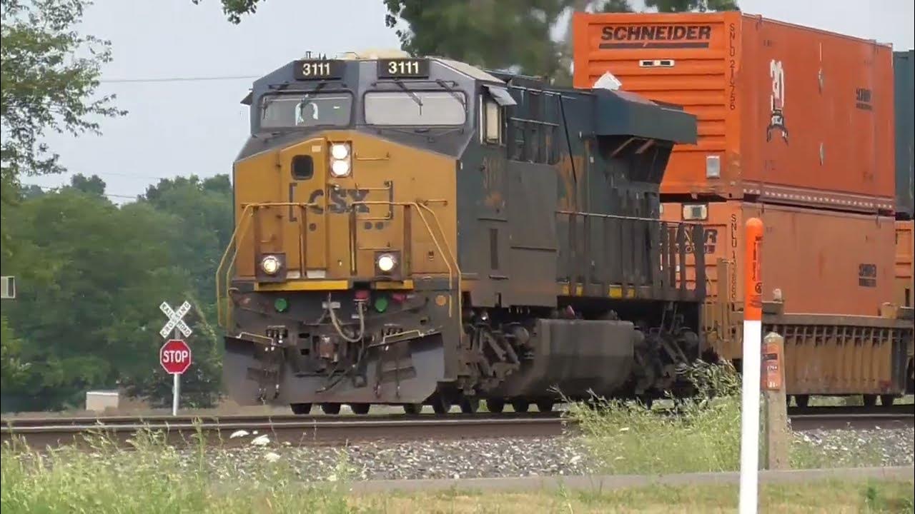 CSX X331 Manifest Mixed Freight Train from Sterling, Ohio July 1, 2022 - YouTube