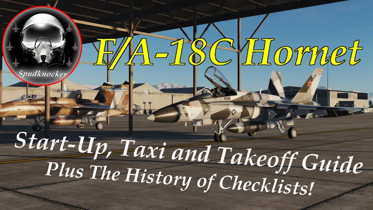 DCS F/A-18C Hornet | Start-Up | Taxi & Take Off Tutorial! - YouTube