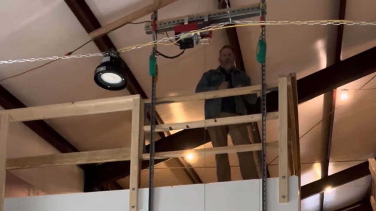 Cargo Elevator/Lift From Garage To Loft - YouTube