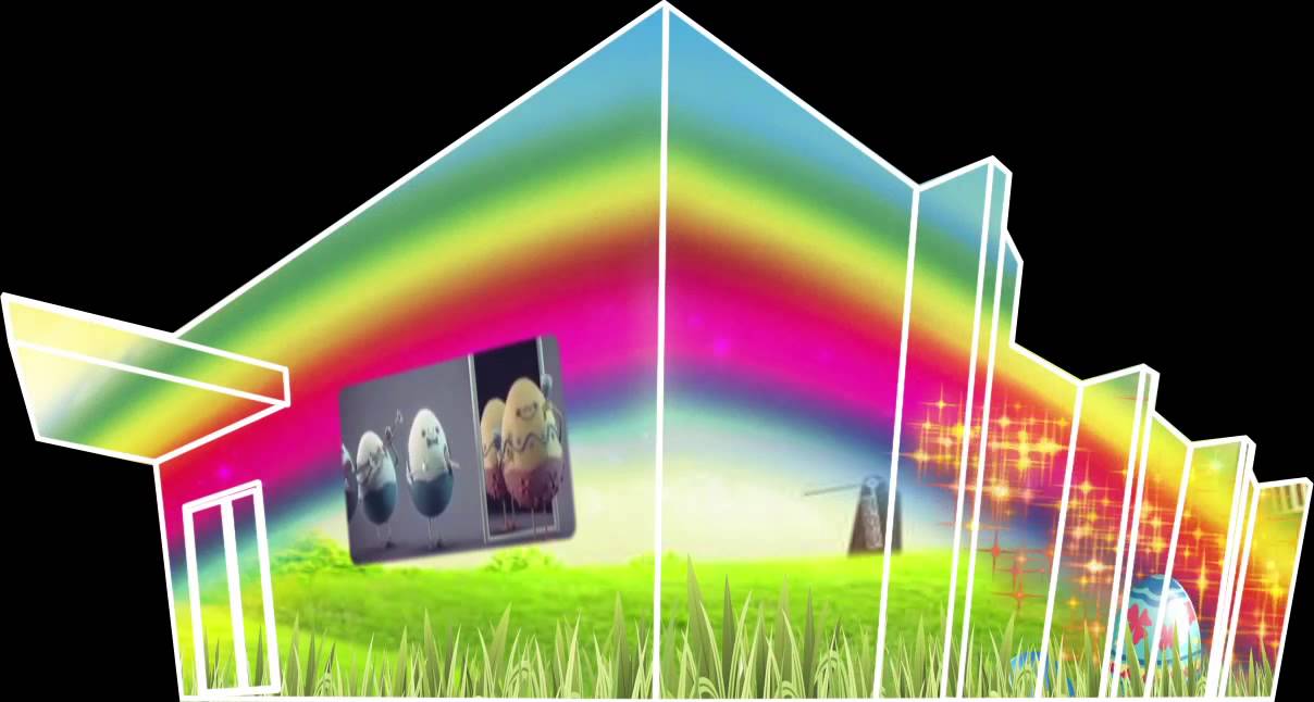 Custom 3D house video projection for Easter - YouTube