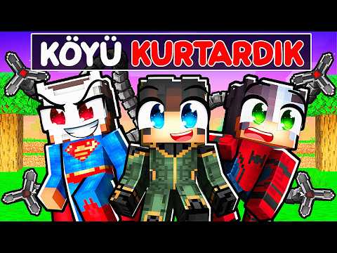 Minecraft'ta Süper Kahraman Olup Tüm Köyü Kurtardık! 🦸‍♂️