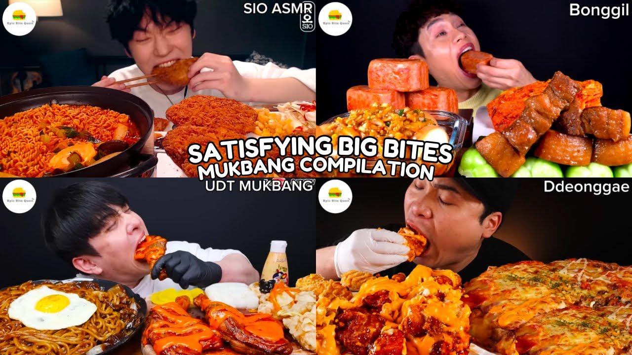 ASMR | SATISFYING BIG BITES MUKBANG COMPILATION | - YouTube