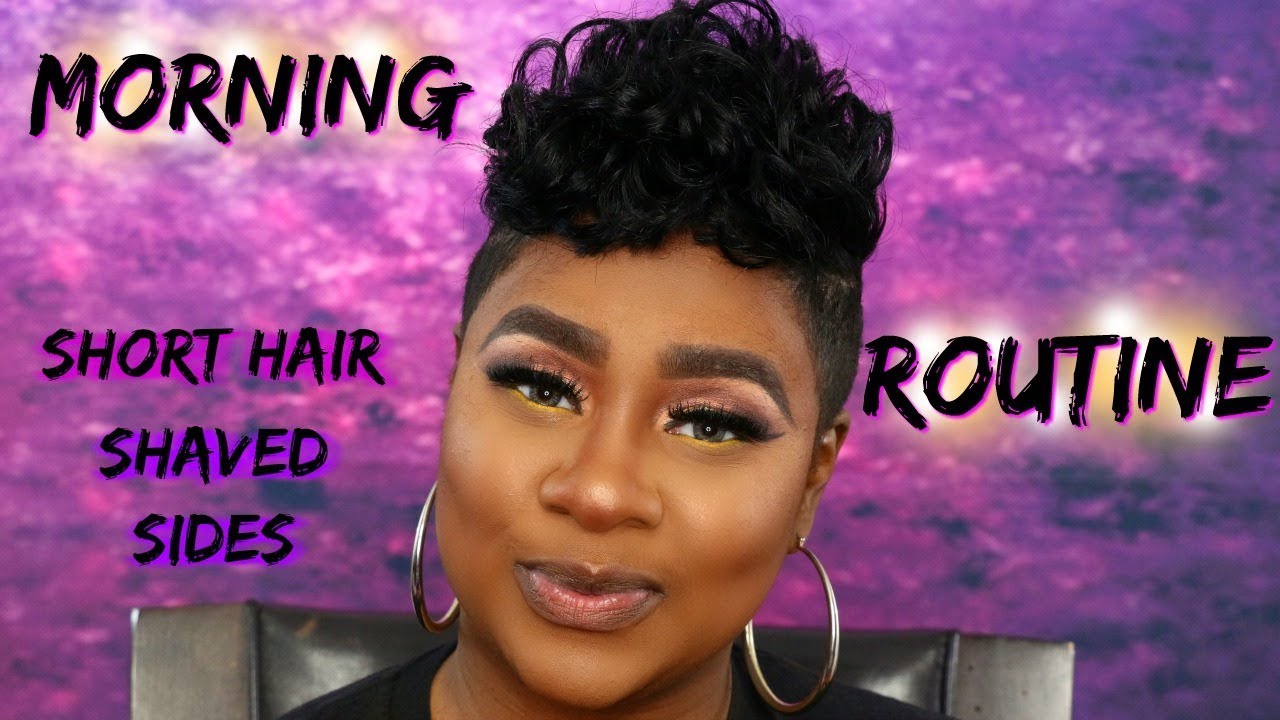 SHORT HAIR SHAVED SIDES MORNING ROUTINE - YouTube