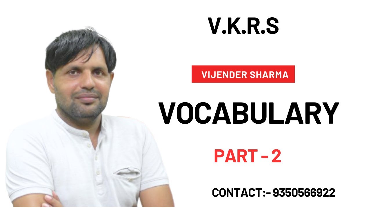 VOCABULARY FORM BASIC TO ADVANCED PART -2 - YouTube