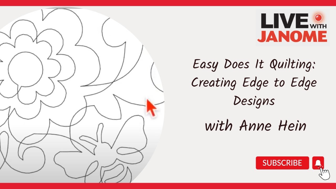 Easy Does It Quilting: Creating Edge to Edge Designs - YouTube