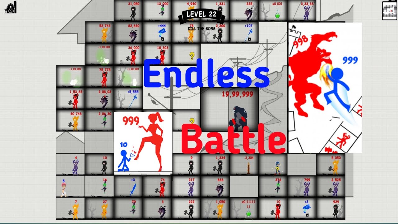 Stick Fight Endless Mobile Game | Level 22 Stickman Defense ios - YouTube