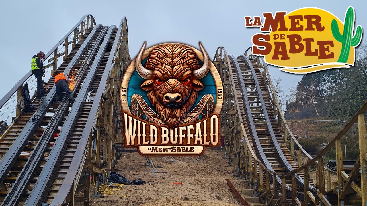 Visite En Chantier 🚧 : Wild Buffalo le nouveau Wooden Coaster 🎢 de la Mer de Sable ! - YouTube
