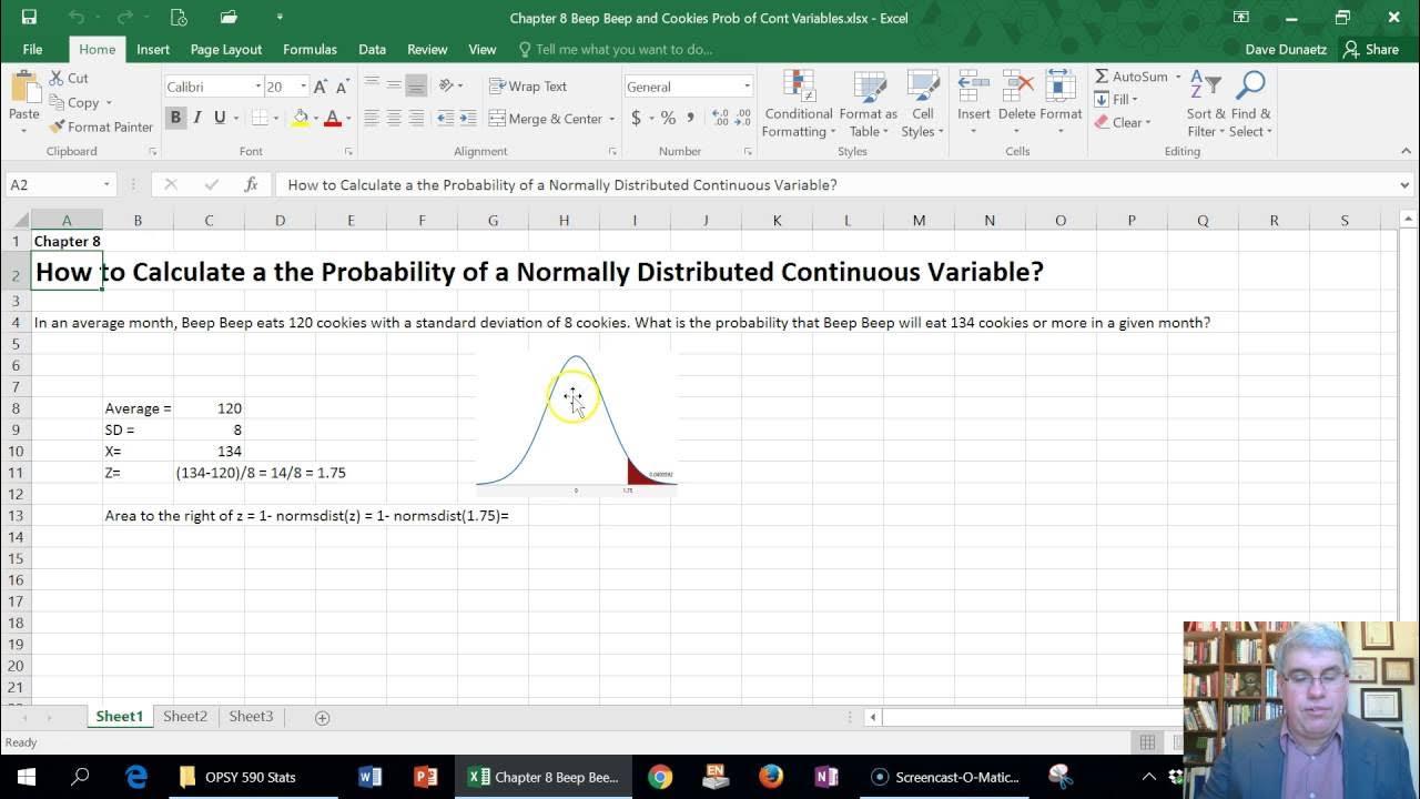 How to Calculate the Probability of a Normally Distributed Continuous ...