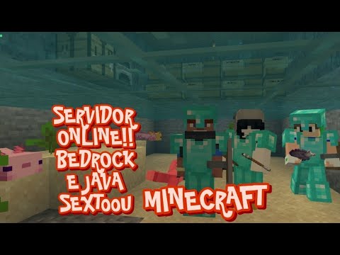 🔴 MINECRAFT (SERVIDOR DE MINECRAFT) MINECRAFT SERVIDOR BEDROCK E JAVA) JOGANDO ONLINE AGORA ...
