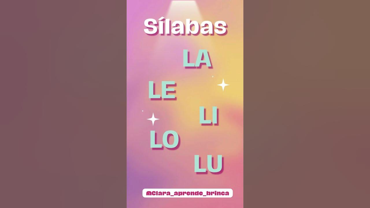 Aprendendo as Sílabas LA, LE, LI, LO, LU - YouTube