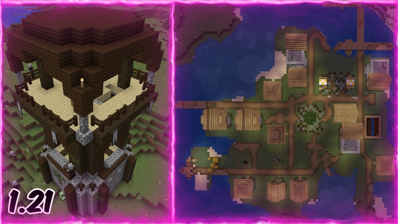 Minecraft Beautiful Village, Cave, Outpost Seed | 1.21 Bedrock - YouTube