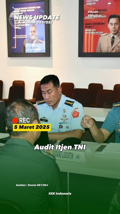 Terima Tim Audit Itjen TNI, Danrem 081/DSJ ke Stafnya : Siapkan Data yang Benar! - YouTube