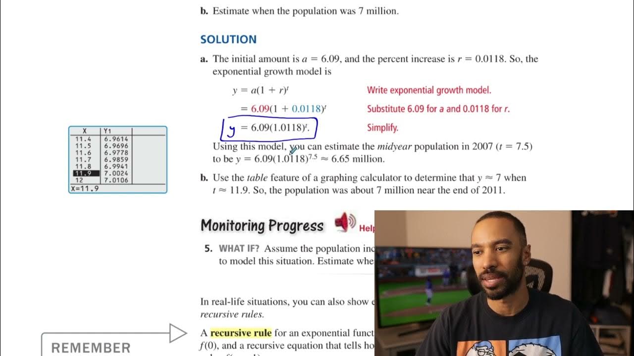 Big Ideas Math [IM2]: 1.6 - Exponential Functions (Lecture & Problem Set) - YouTube