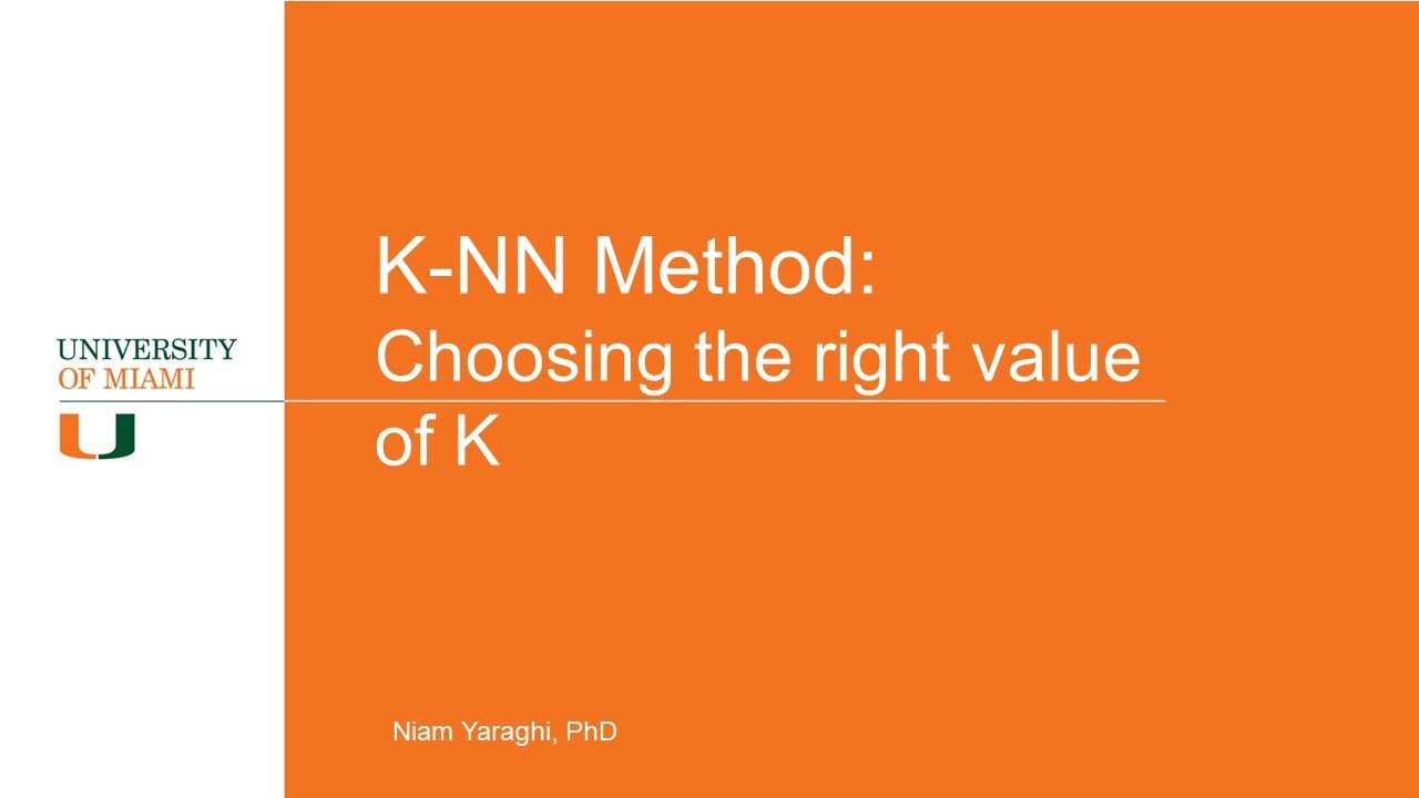 Choosing The Right Value Of K In KNN Algorithm YouTube