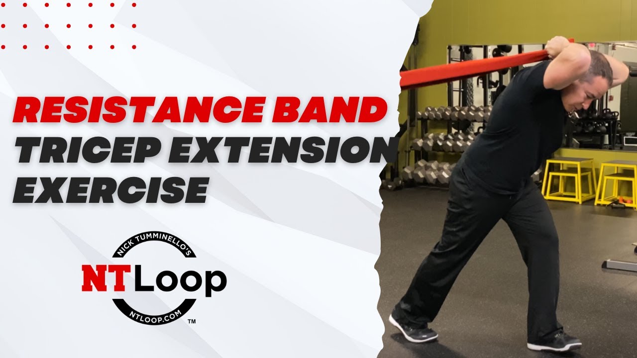 NT Loop Leaning Overhead Triceps Extension || Resistance Band Exercise ...
