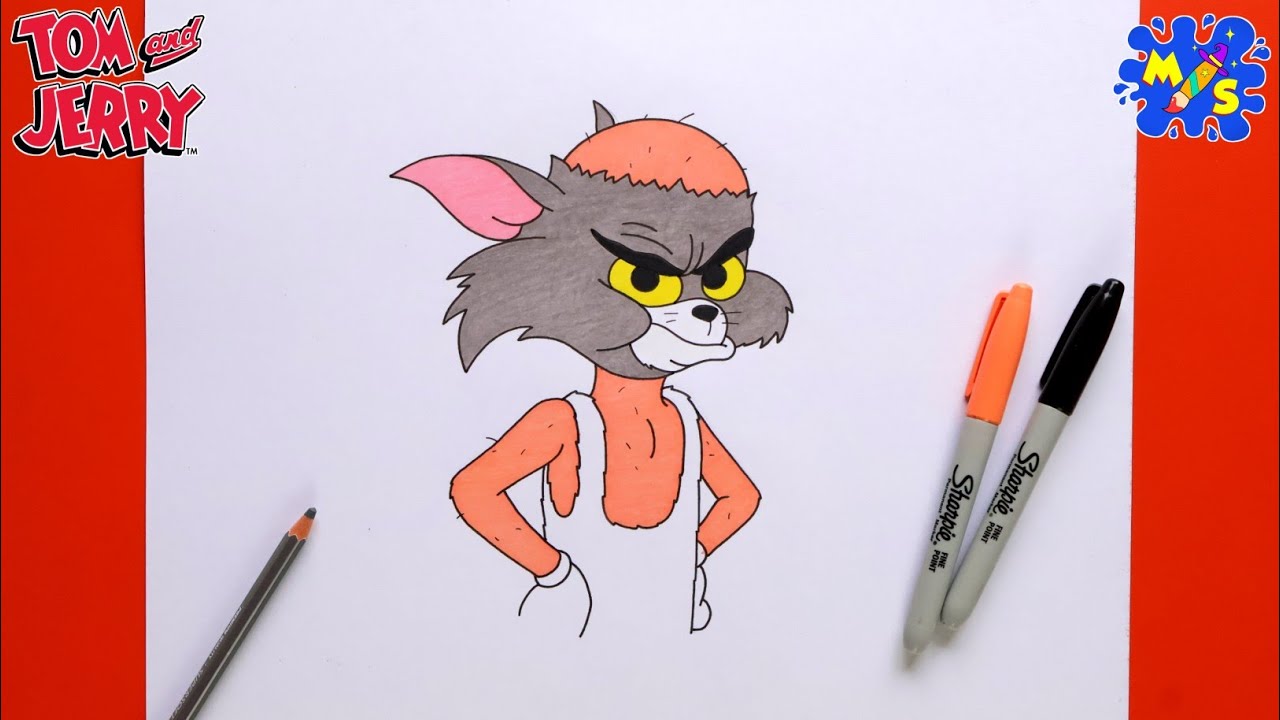 How to Draw Tom Cat in Funny Way - YouTube