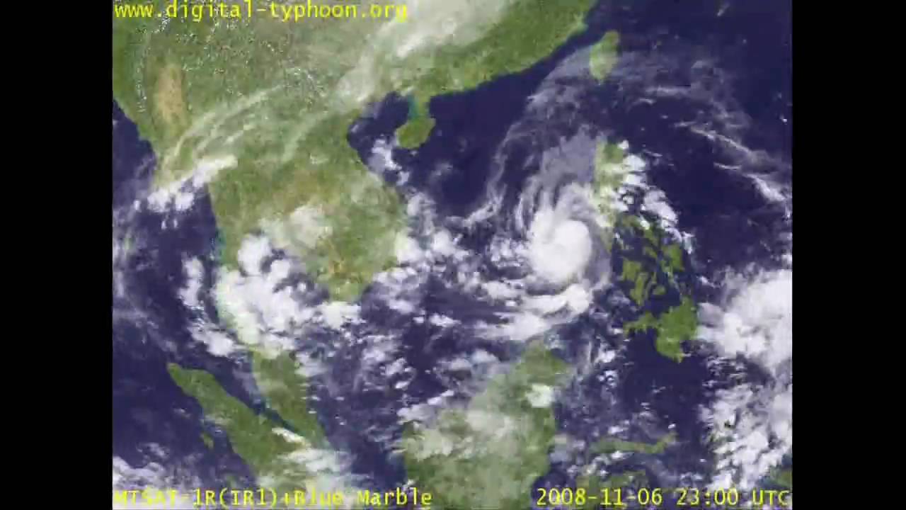 The 2008 typhoon season over Southeast Asia - YouTube