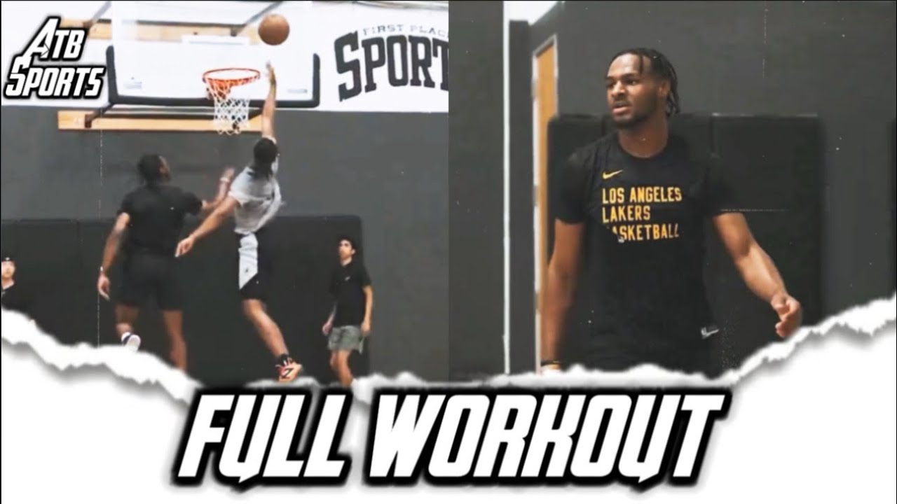 Bronny James works out with Darius Garland and Talen Horton-Tucker ...