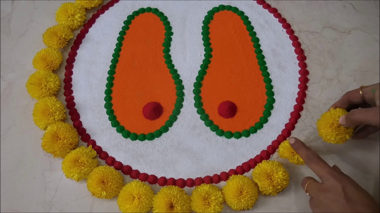 Datta jayanti special rangoli दत्त जयंती रांगोळी guru purnima special ...