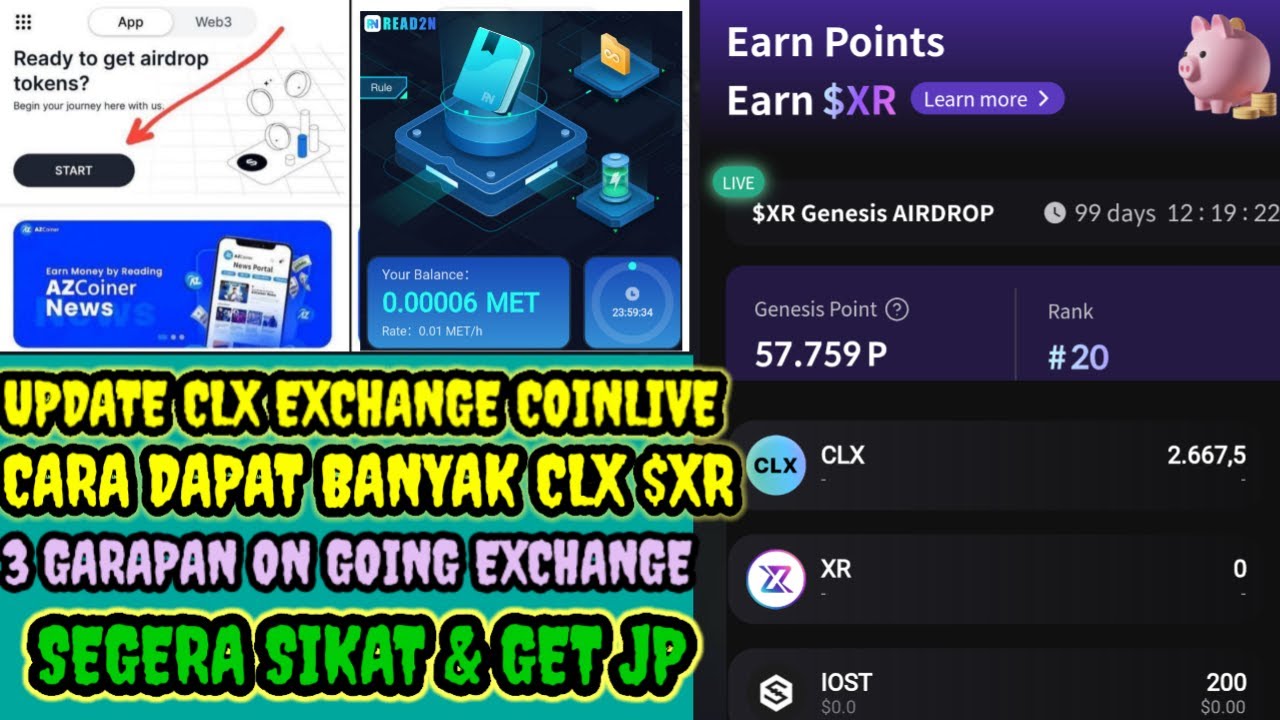Update CLX Exchange CoinLive Cara Dapatkan Banyak CLX dan $XR 3 Garapan ...