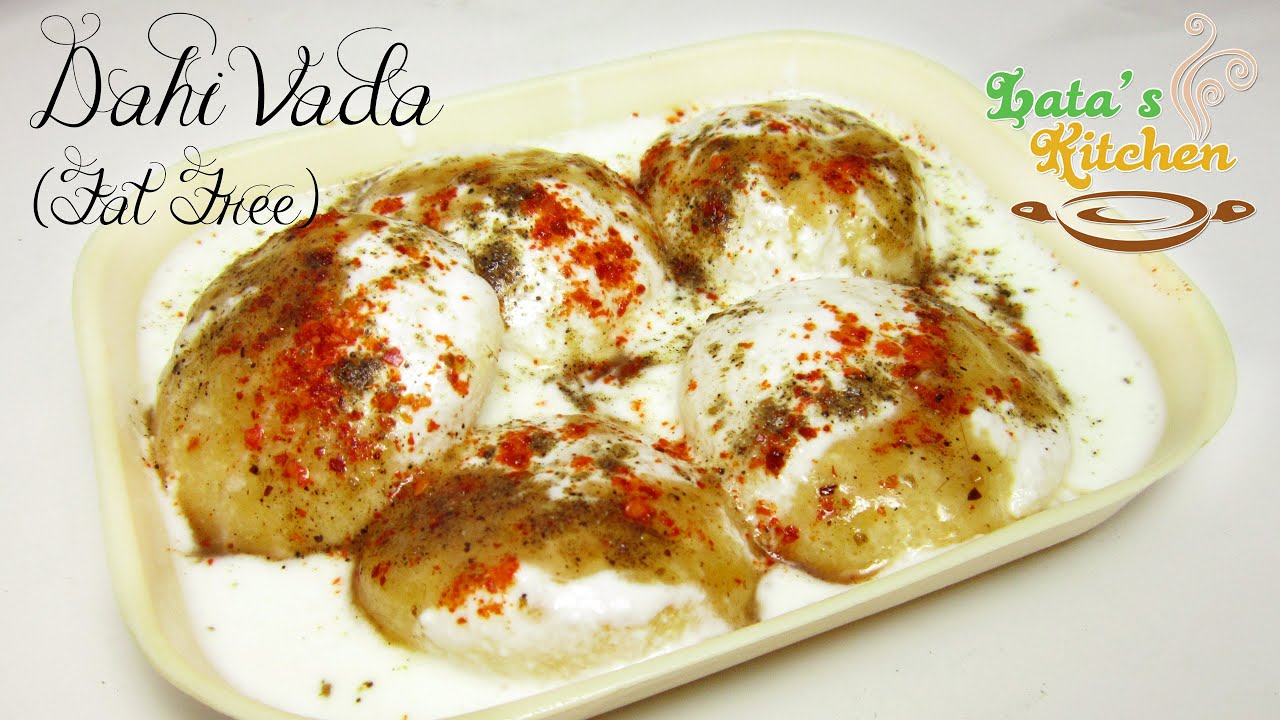 Dahi Vada Recipe in Appam Pan (Fat Free) - Dahi Bhalla - Indian Chaat ...