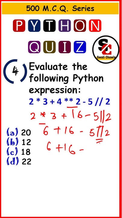 MCQ #4 | Python MCQs | CBSE Class 12 Computer Science #shorts - YouTube