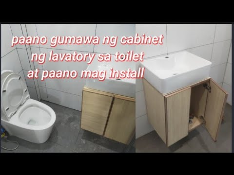 paano gumawa ng cabinet ng lavatory - YouTube