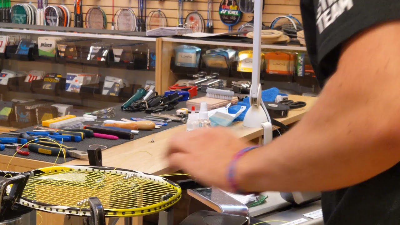 Time Lapse: How to String a Carlton Solar Fusion Badminton Racquet ...