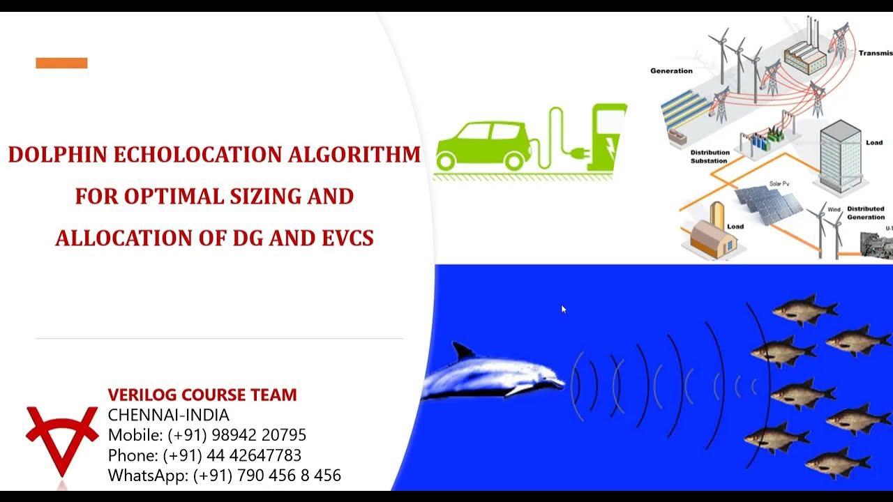DOLPHIN ECHOLOCATION ALGORITHM FOR OPTIMAL SIZING AND ALLOCATION OF DG AND EVCS - YouTube