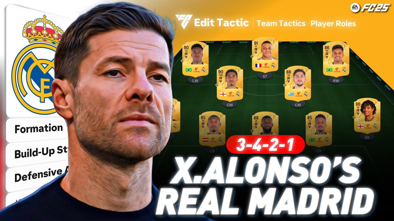 🟡⚪ XABI ALONSO'S NEW REAL MADRID TACTICS IN FC 25 🎮 - YouTube