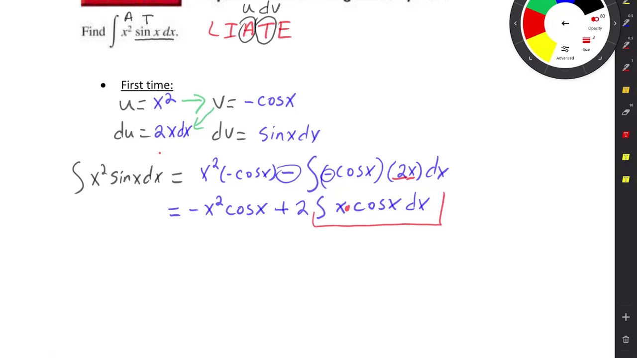 8 2 Integration By Parts Example 4 Repeated Use of Integrat - YouTube