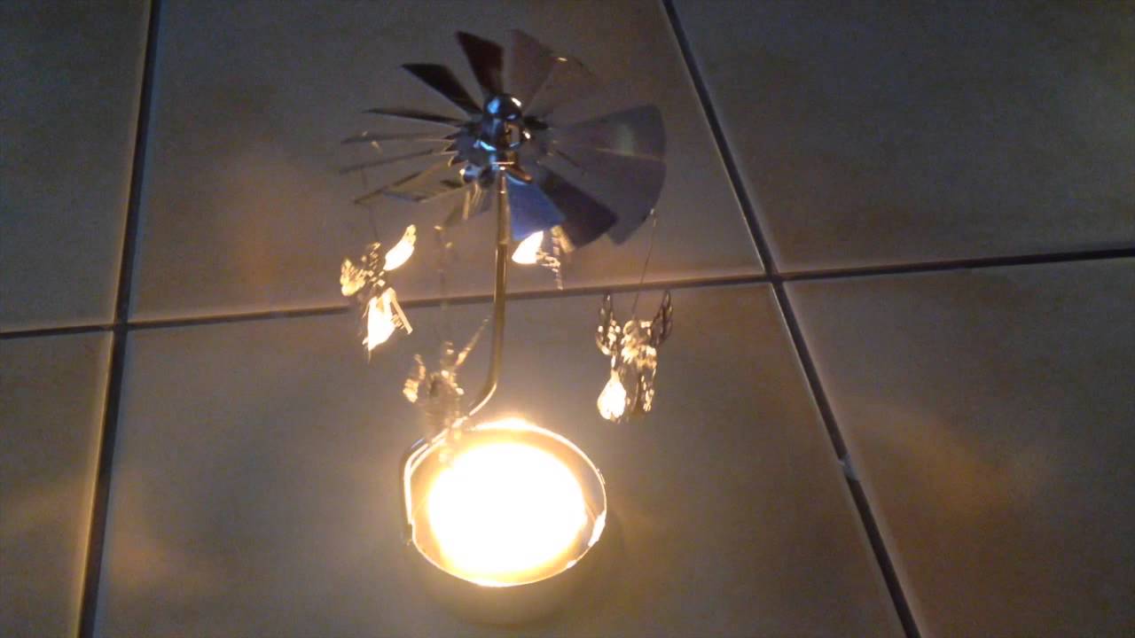 Spinning angel candlestick - YouTube