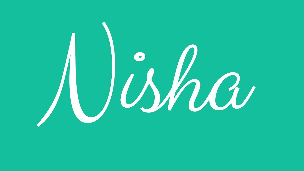 Learn how to Sign the Name Nisha Stylishly in Cursive Writing - YouTube