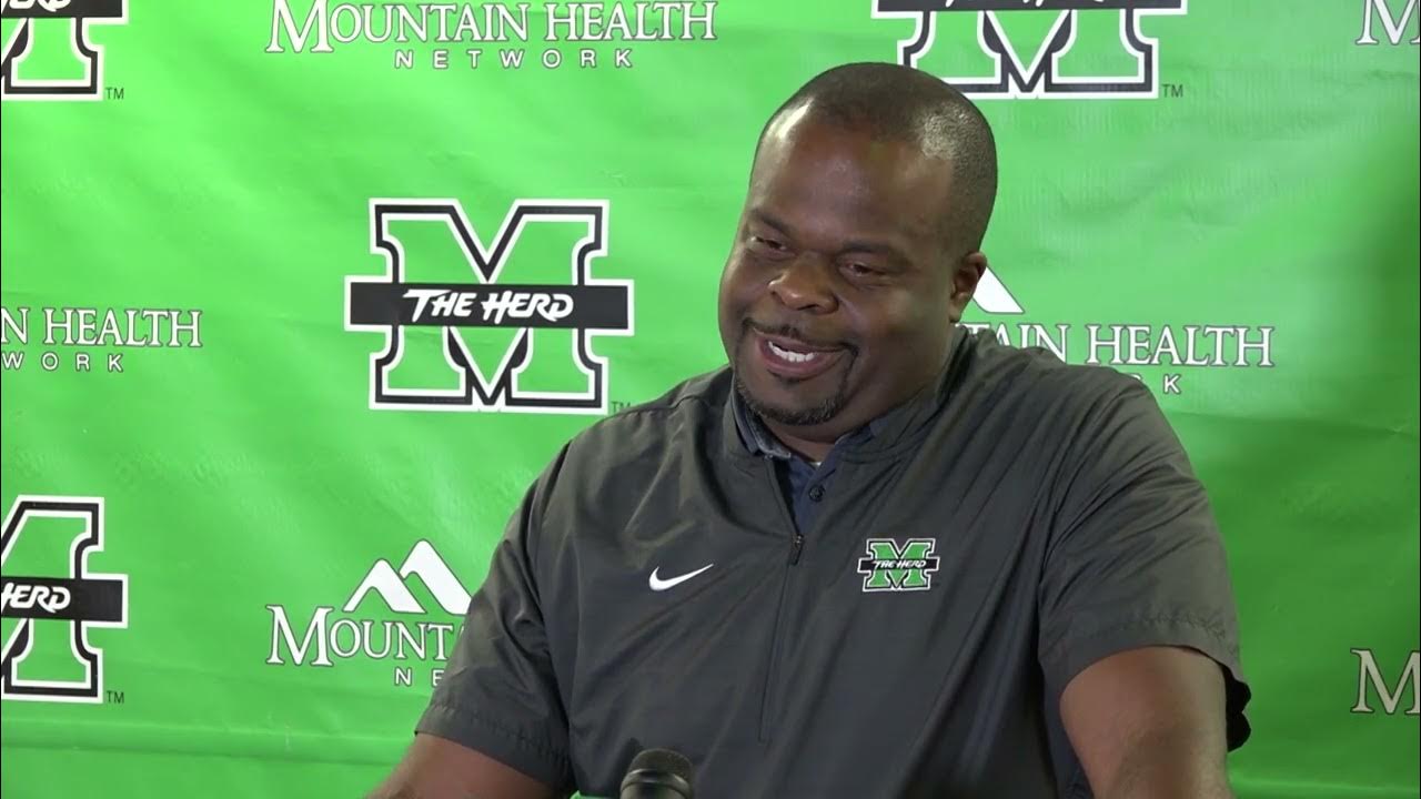 Marshall University s Head Football Coach Charles Huff Pre Notre marshall-university-s-head-football-coach-charles-huff-pre-notre