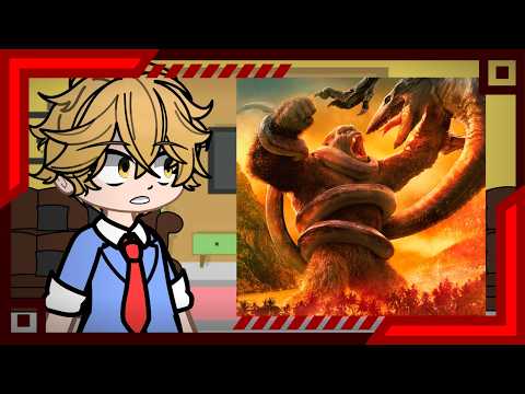 Kaiju girl caramelise react to Kong vs skullcrawlers (Kong skull island) || Gacha club