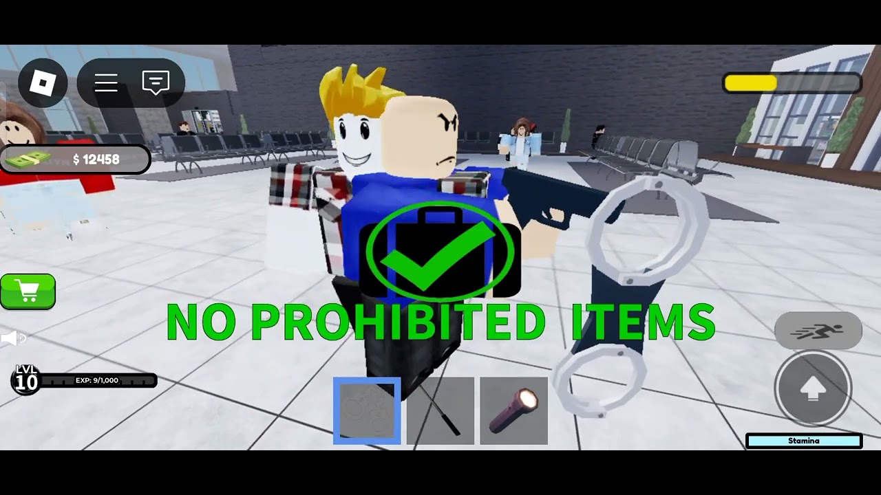 Playing Roblox airport security simulator (part5) - YouTube