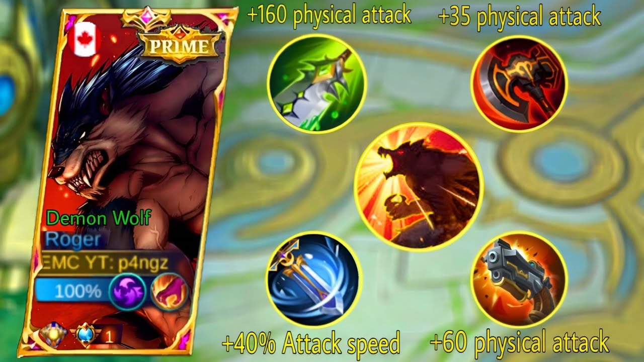 ROGER FULL PHYSICAL ATTACK SPEED BUILD IS HERE 🔥 | ROGER BEST BUILD ...
