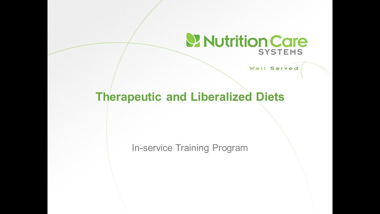 Therapeutic and Liberalized Diets - YouTube