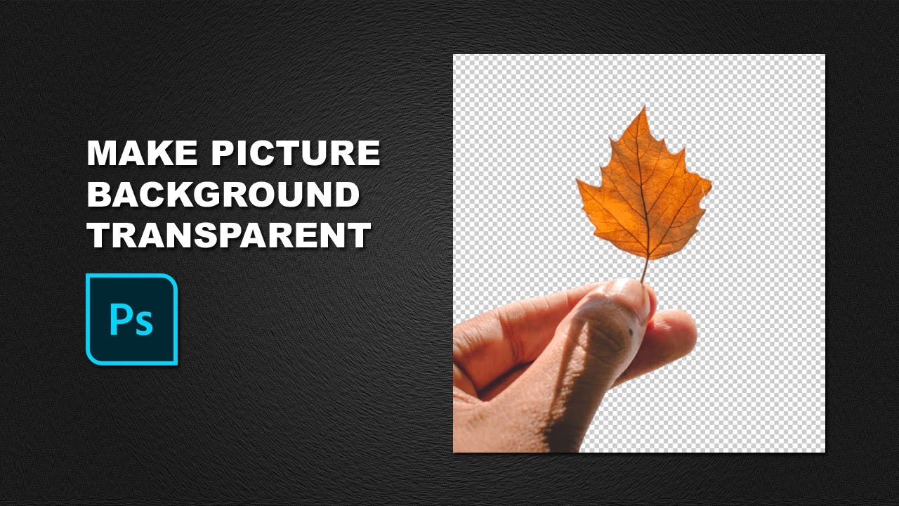 How to make picture background transparent in photoshop - YouTube