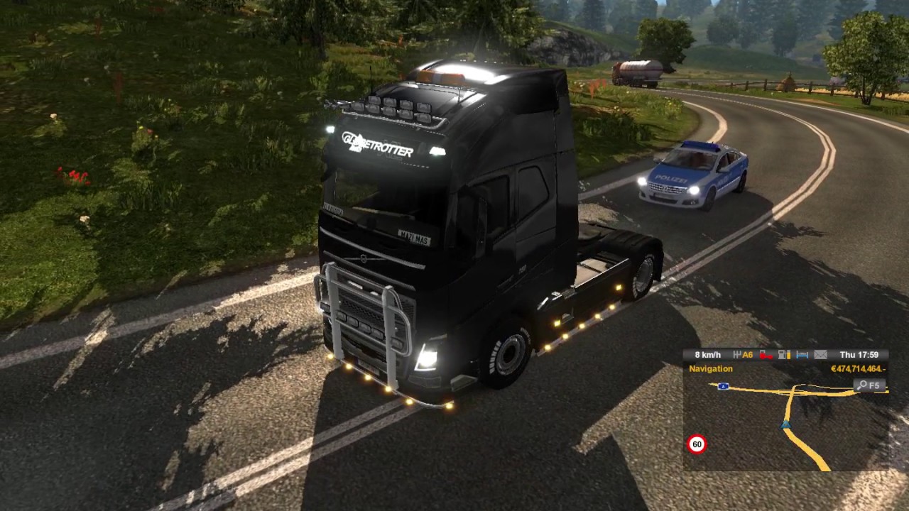 Control Police in ETS2 using Hazard lights - YouTube