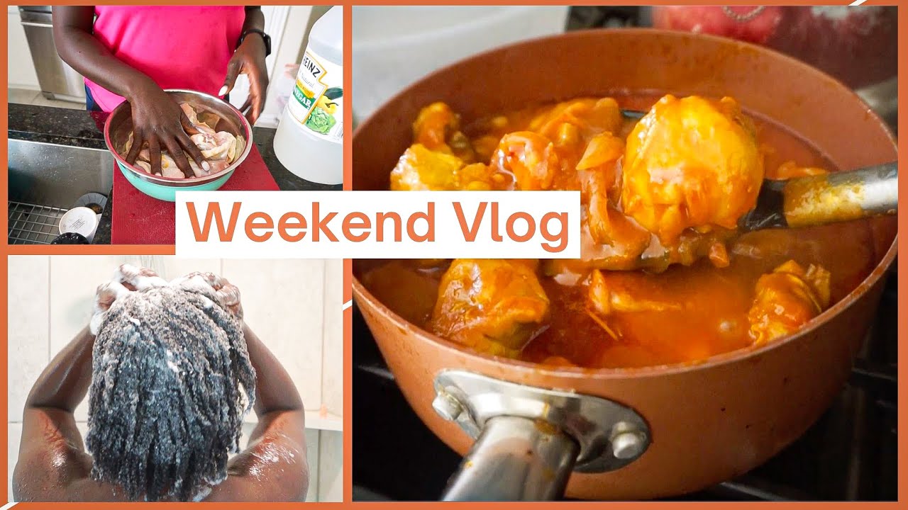 Cook With Me Vlog: Nigerian Stew, Hanging With Friends, Washing My 4c ...