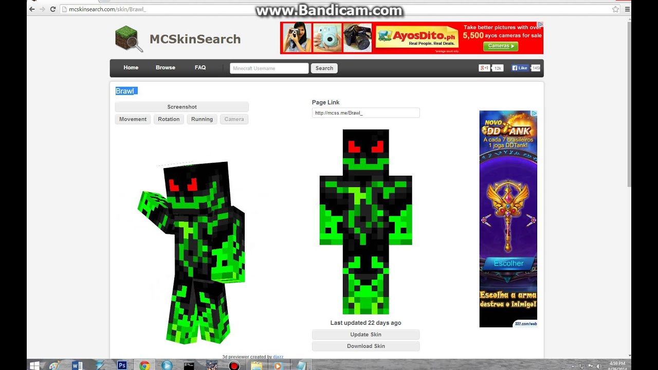 How To Get Free Minecraft Skin WithOut Downloading Easy Way (No Mods ...