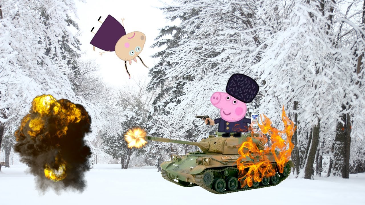 George Fights For Russia The Motherland Funny Peppa Pig Edits - YouTube