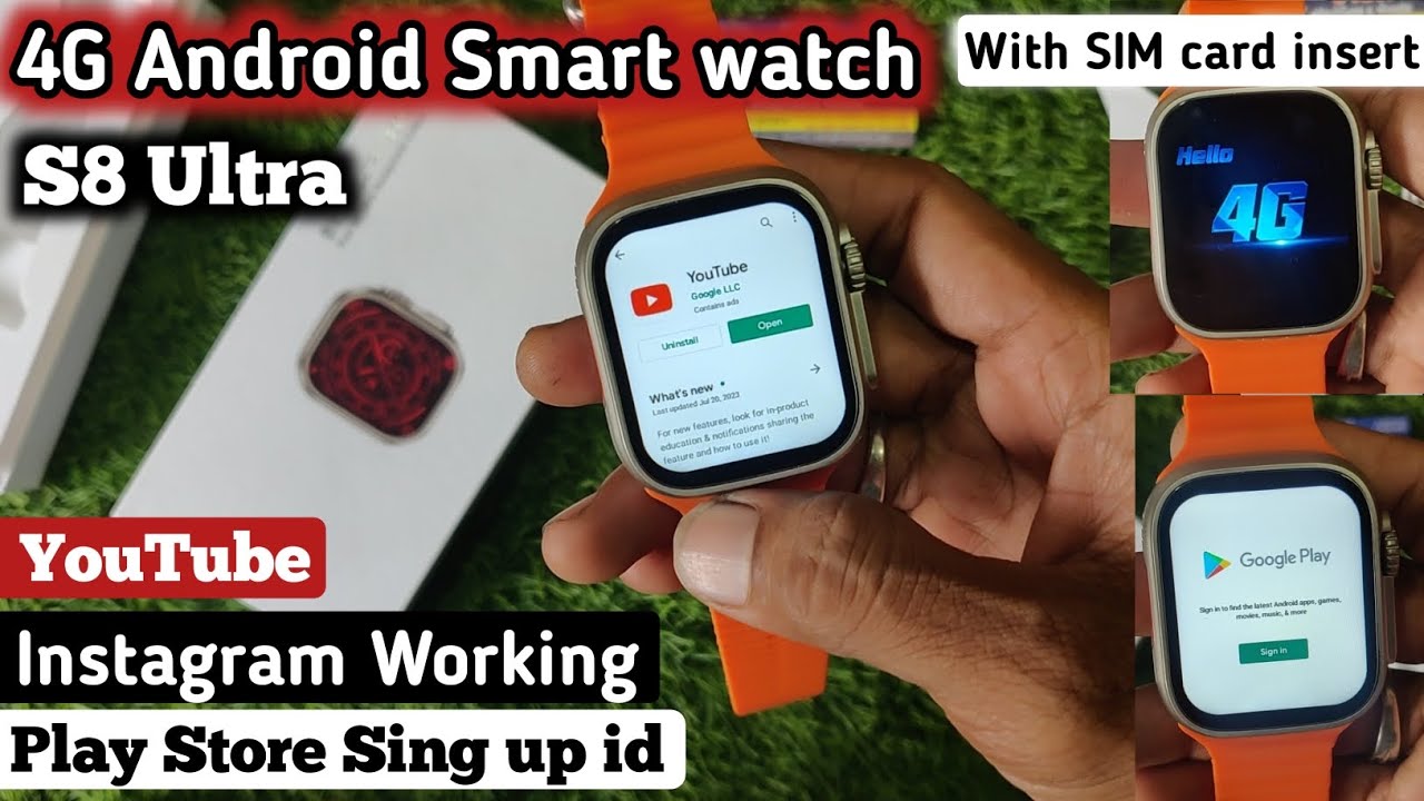S8 Ultra 4G Smart Watch | With SIM Card insert | ️ YouTube Working ️ - YouTube