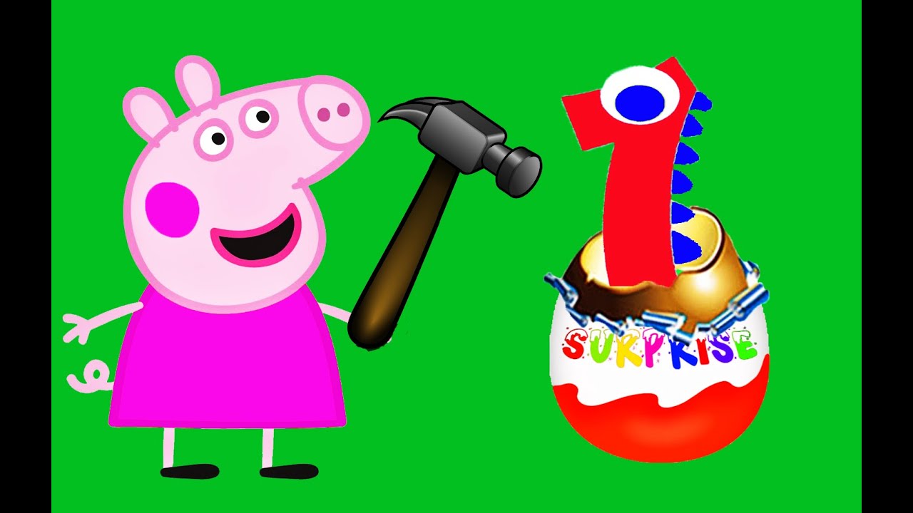 Learn Numbers 1- 10 for Children with Peppa Pig Unpacking Surprise Toy ...