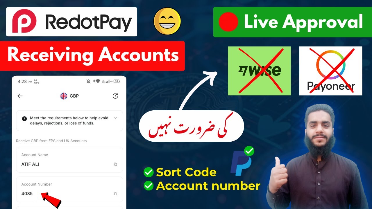 Euro & GBP Bank Details : How to get Receiving accounts in Redotpay ...